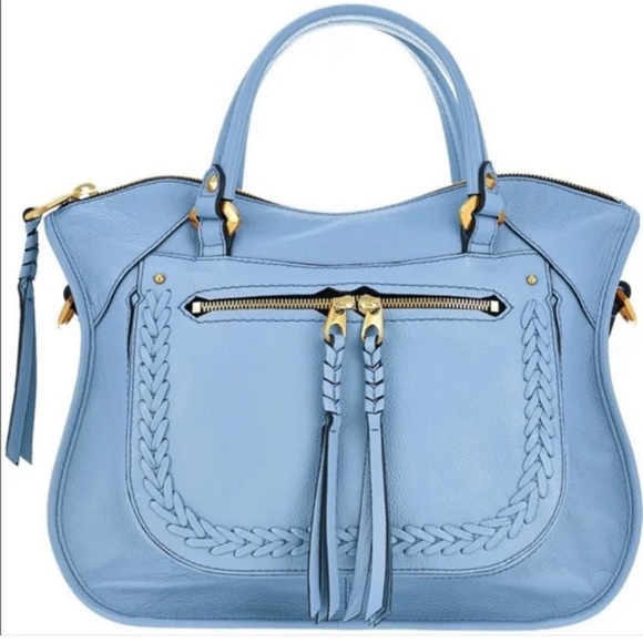 orYANY | Bags | Oryany Purse Womens Sarah Sky Blue Leather Satchel ...